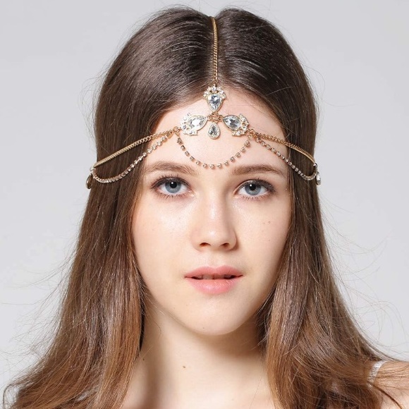 Jewelry | Vintage Bridal Boho Gold Head Chain | Poshmark